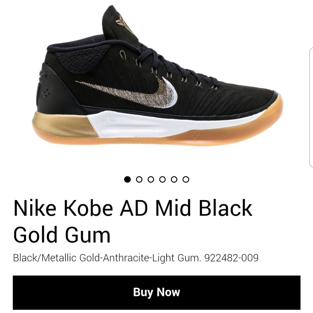 Nike Kobe Ad Mid Black Gold Gum - Gem